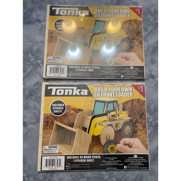 Toys | New Two Tonka Build Your Own 3d Front Loader Wood Building Kits ...